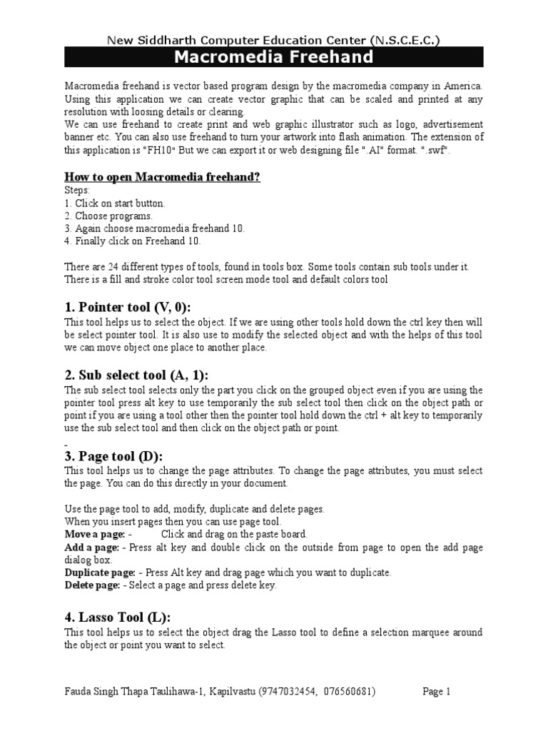 Macromedia Freehand 10 | Download Free PDF | Control Key | Computer ...