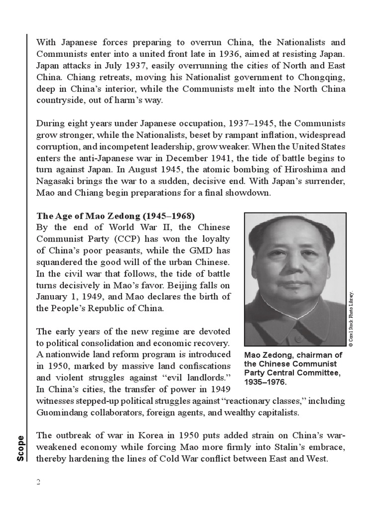Mao Zedong's Rise and China's Civil War | PDF | Mao Zedong | Kuomintang