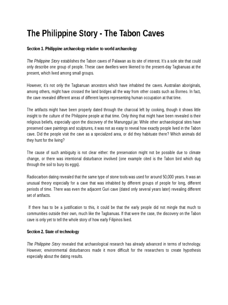 The Philippine Story | PDF | Archaeology