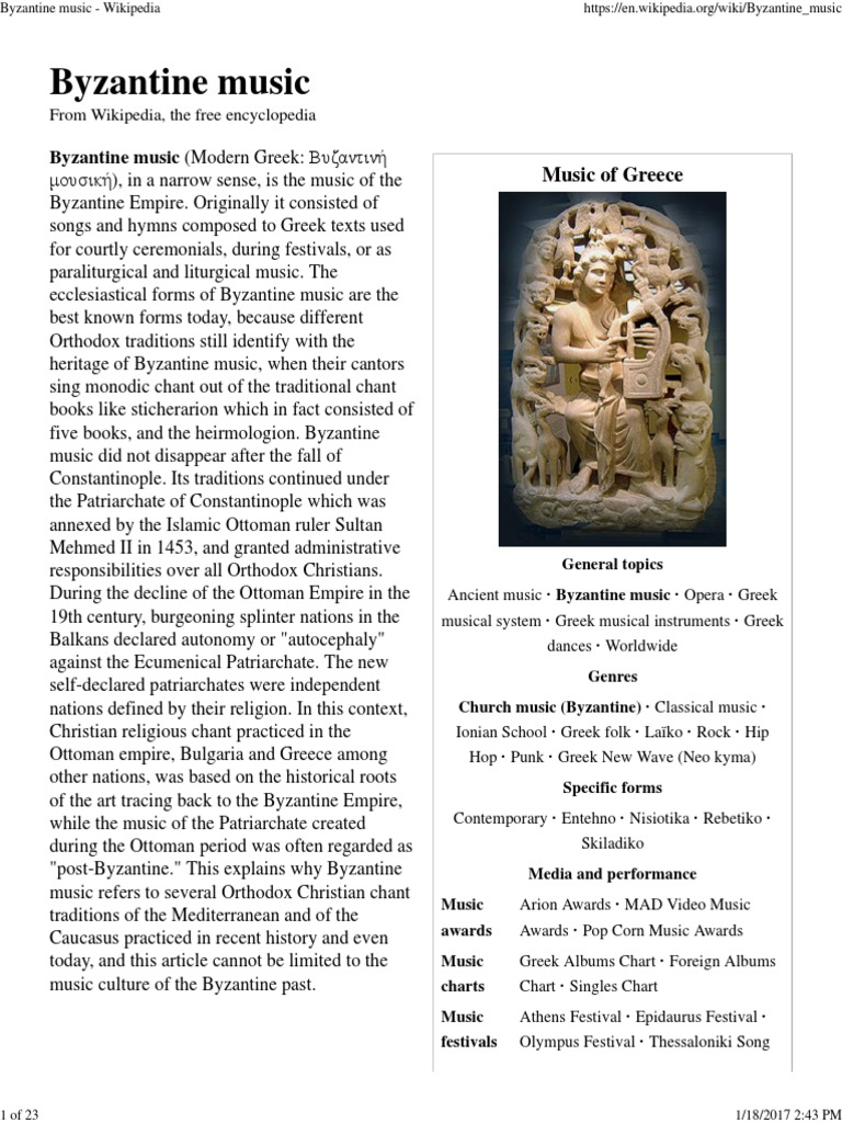 Byzantine Music - Wikipedia | PDF | Christian Worship And Liturgy ...