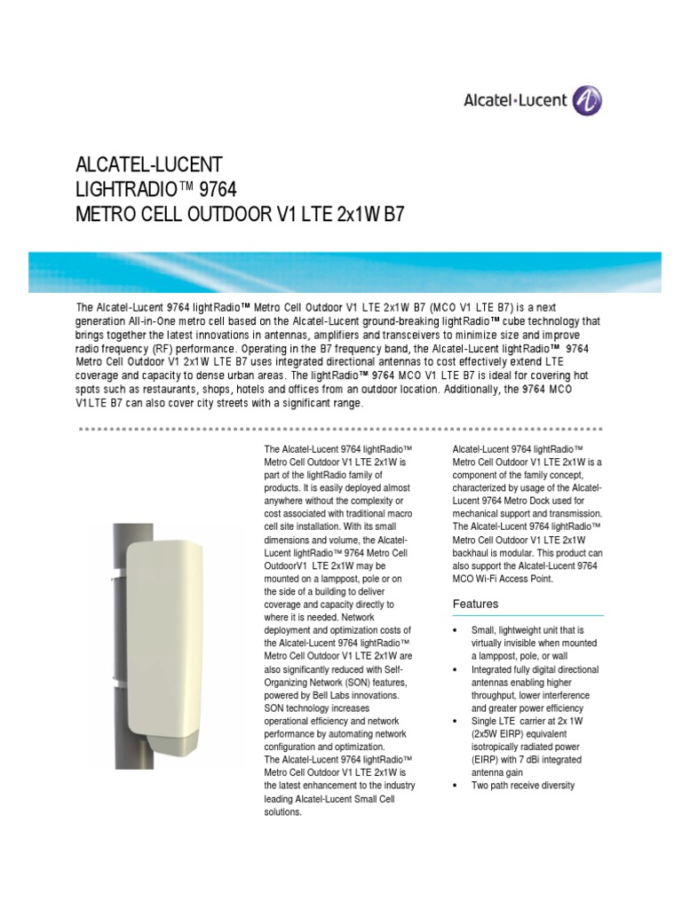 Alcatel Lucent Datasheet | High Speed Packet Access | Wi Fi