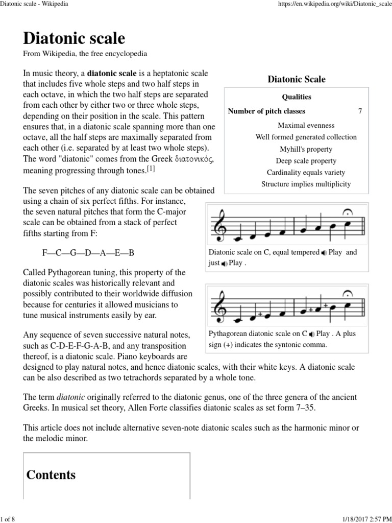 Diatonic Scale - Wikipedia | Mode (Music) | Scale (Music)