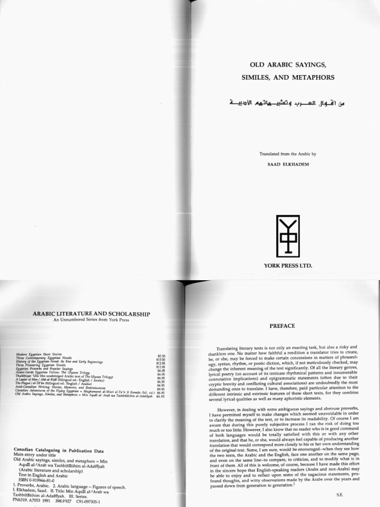 Elkhadem Old Arabic Sayings Similes and Metaphors | PDF | Rhetorical ...