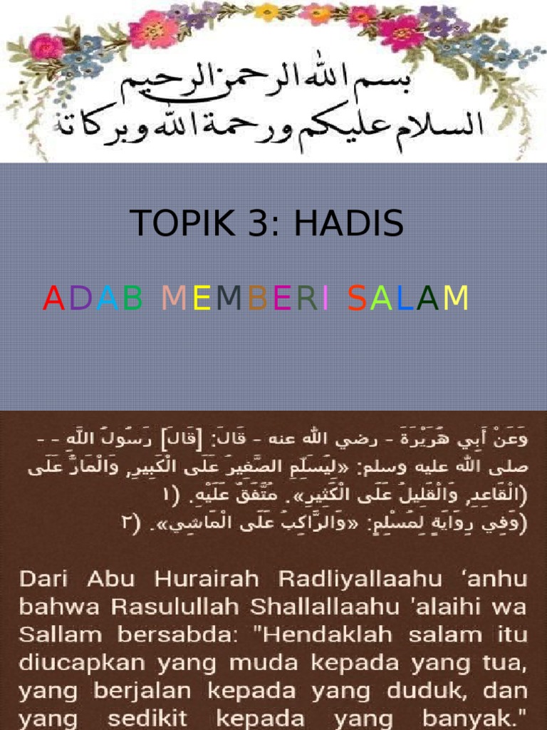 Adab Memberi Salam | PDF
