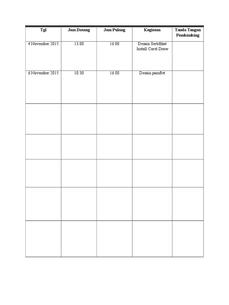 Log Activity Pkl Pdf 
