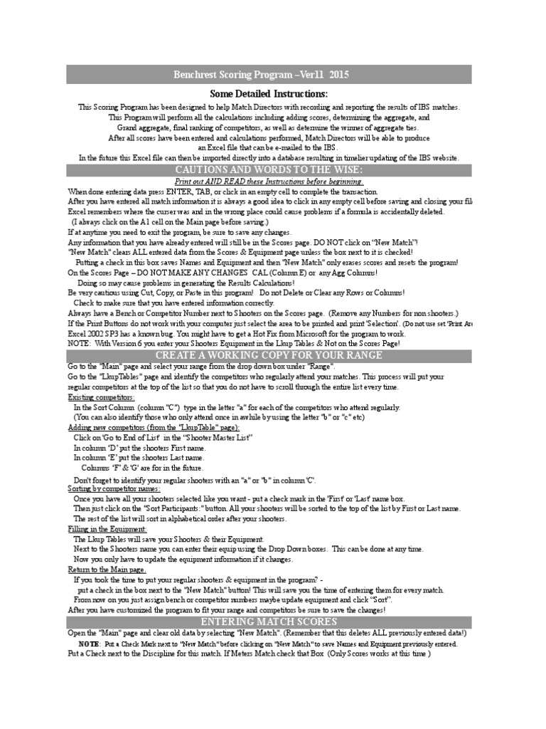 IBS Scoring Program Ver11.1 | PDF | Microsoft Excel | Computing