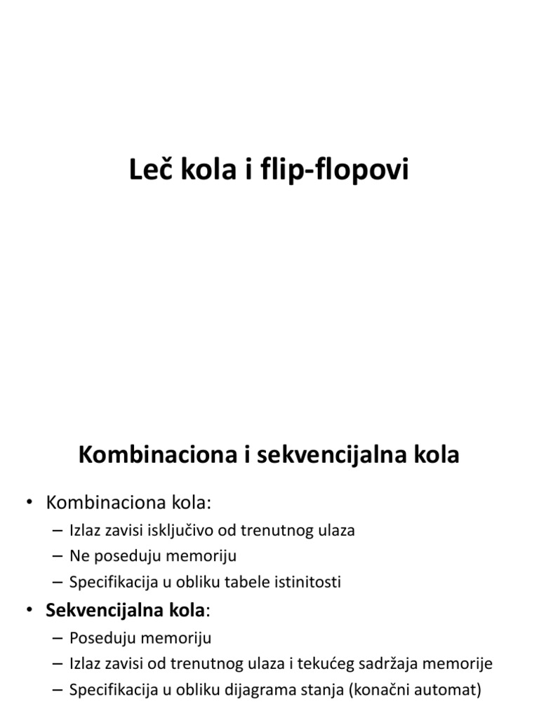 Lec Kola I Flip-Flopovi (Slajdovi) | PDF