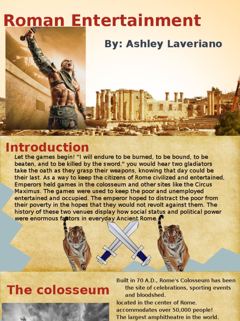 Rome - Entertainment | PDF | Gladiator | Ancient Europe