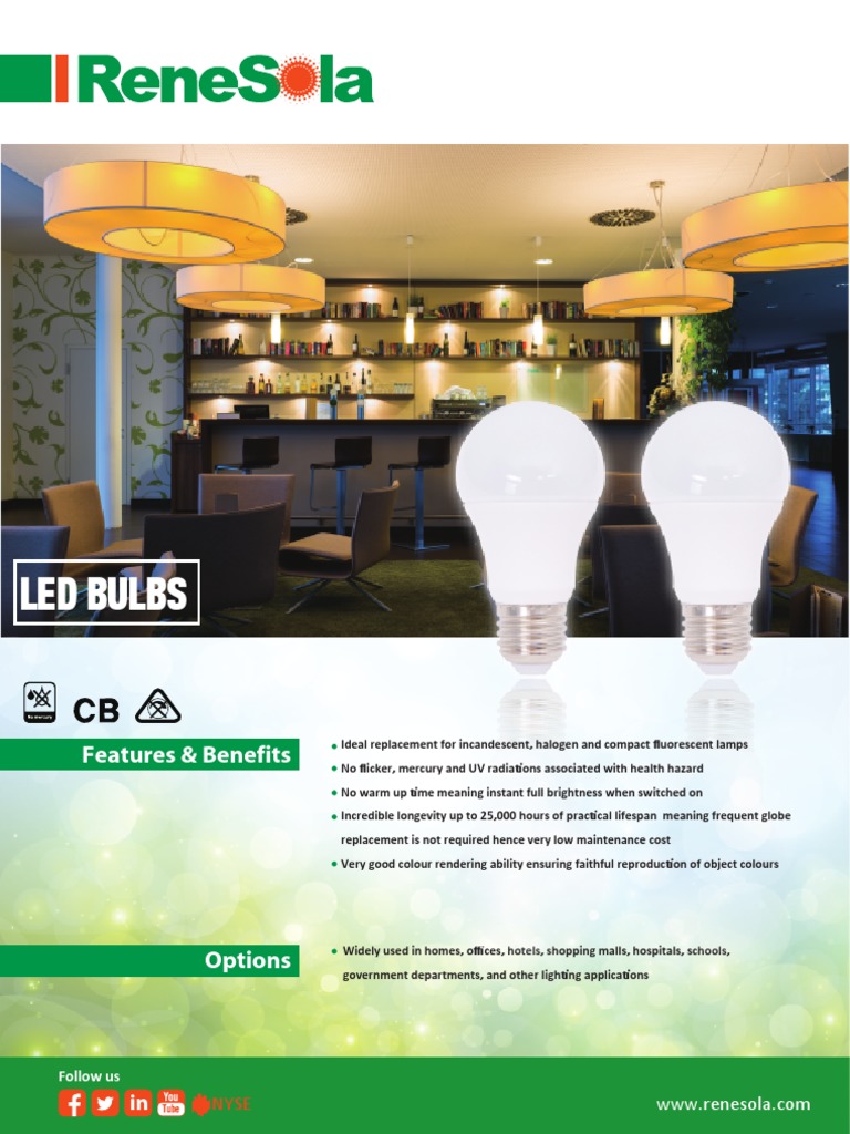 Led Bulbs: Features & Benefits | PDF