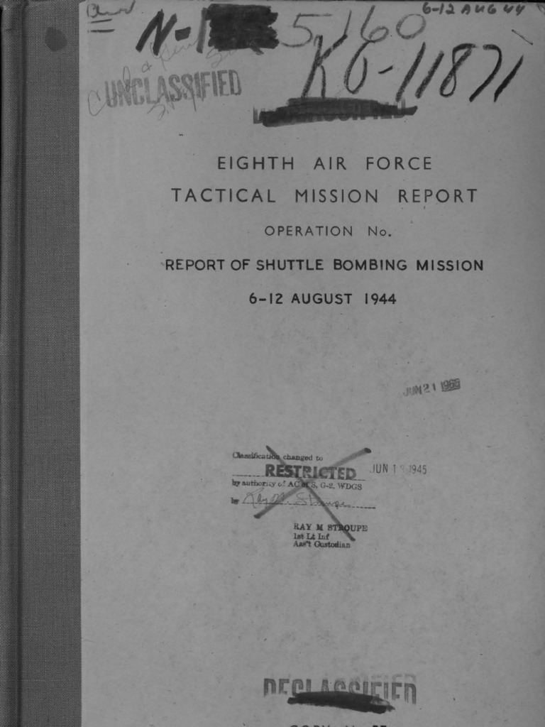 WWII 8th Air Force Report | PDF