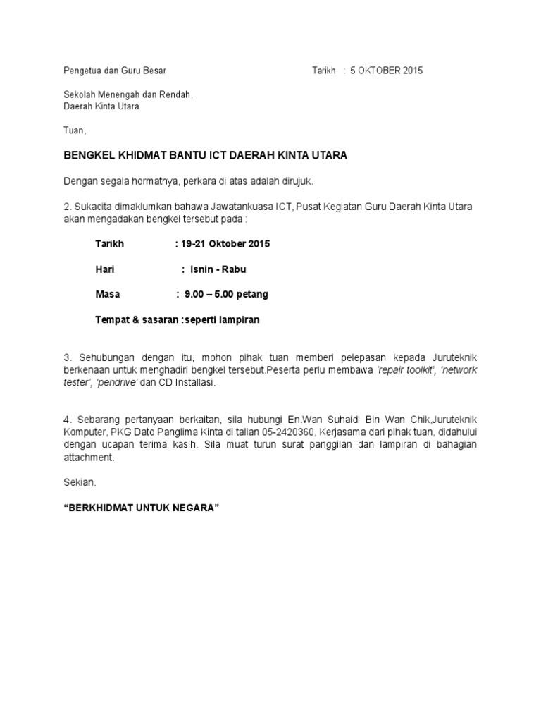 Surat Rasmi Jemputan | PDF