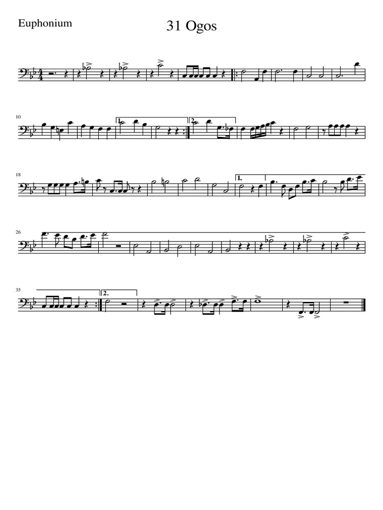 31 Ogos-Euphonium PDF | PDF