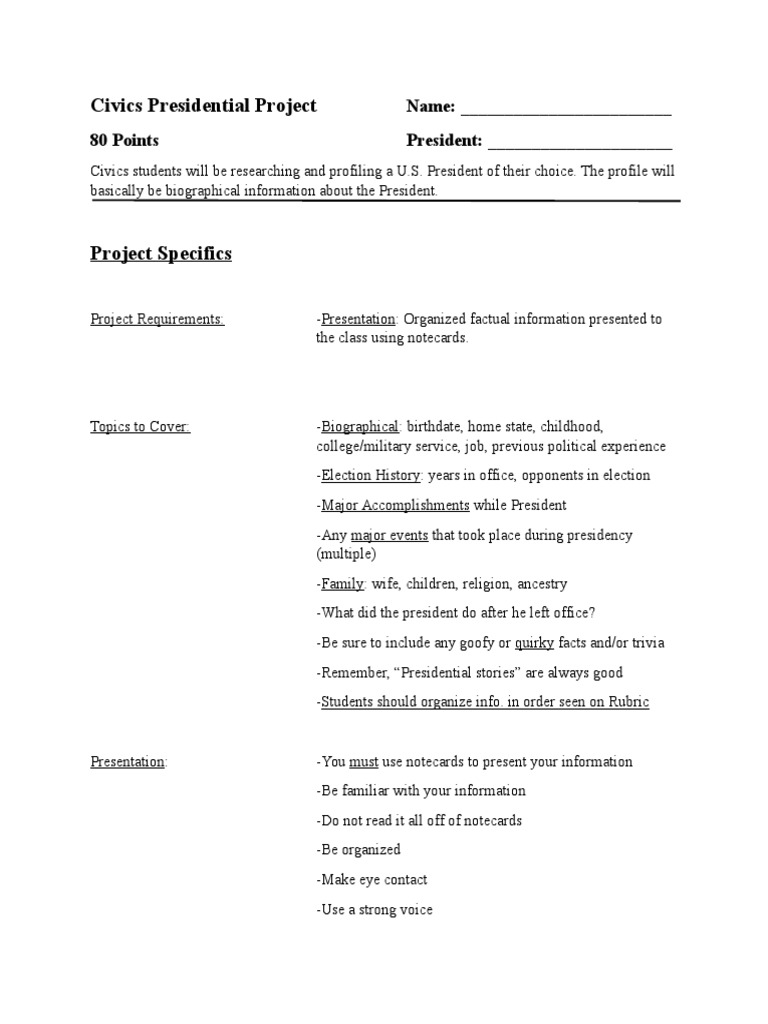 President Project | PDF