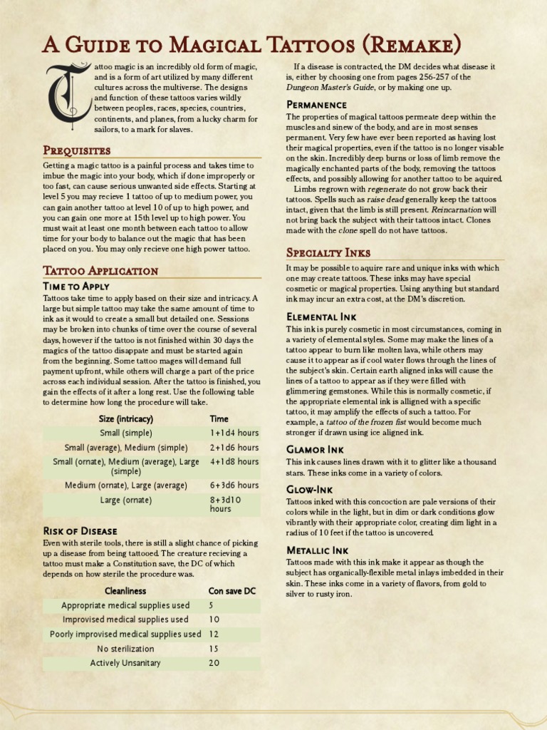 A Guide To Magical Tattoos | PDF | Tattoo | Color