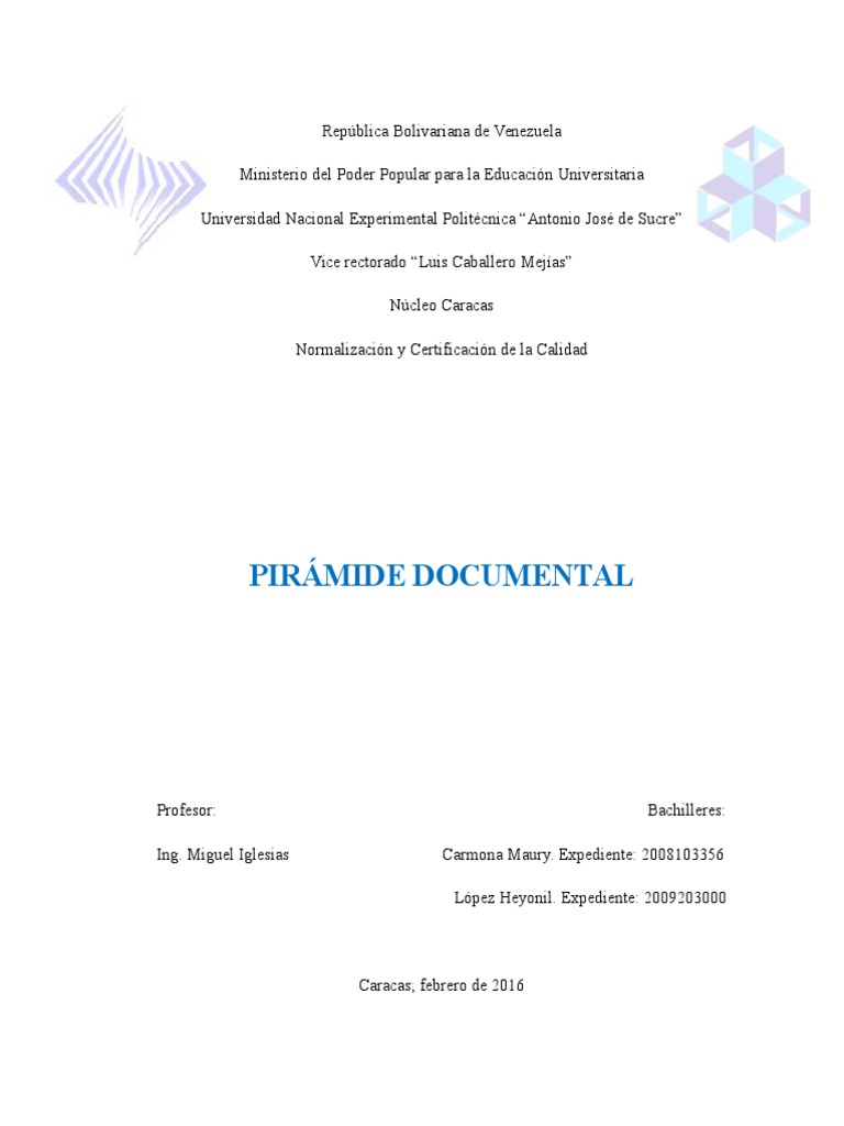 Pirámide Documental | PDF | Gestión de la calidad | Calidad (comercial)