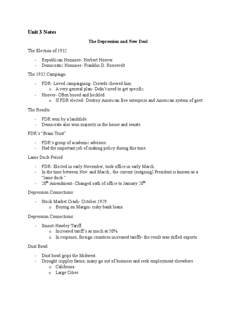 1932 Election: FDR vs. Hoover Insights | PDF