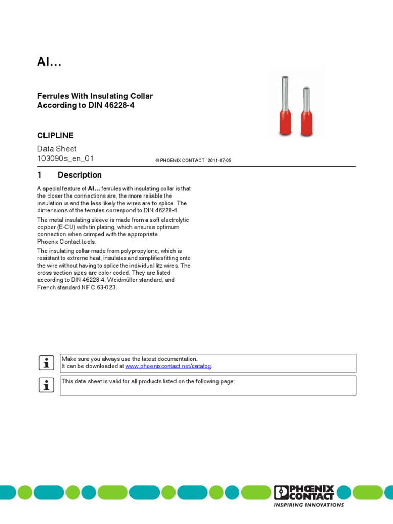 Ferrules With Insulating Collar According To DIN 46228-4: 103090s - en ...