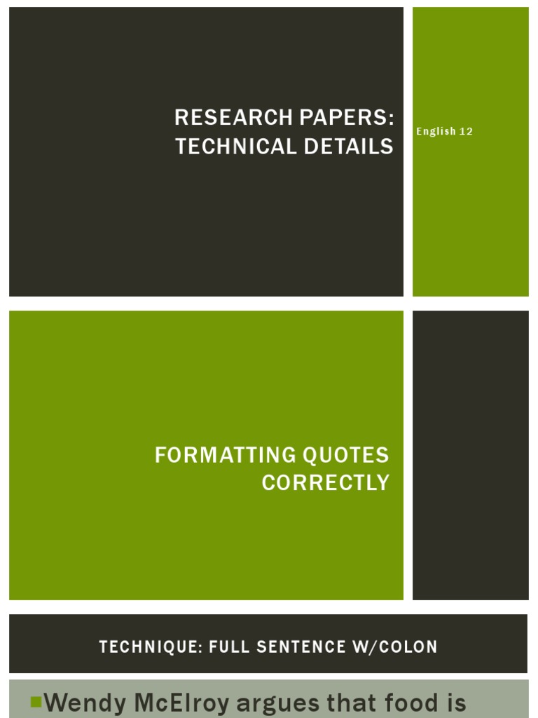 Engl 12 Formatting Quotes | PDF