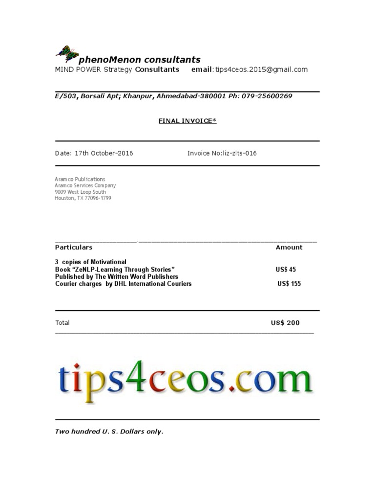 Aramco Invoice 3books | PDF