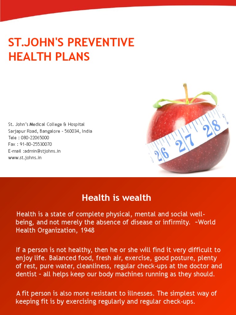 ST - John'S Preventive Health Plans | PDF | Science & Mathematics
