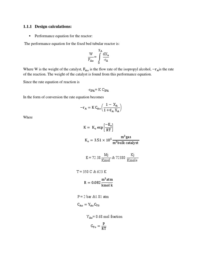 Reactor Design | PDF | Chemical Reactor | Density
