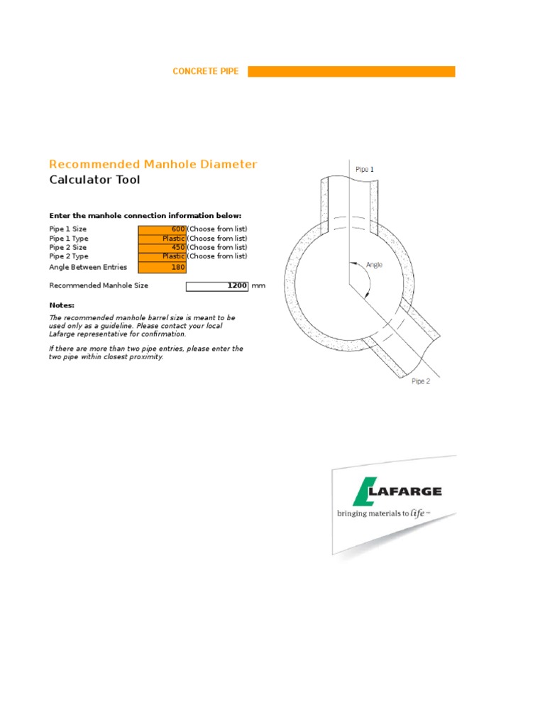 Large Diameter Manhole Sizing Guideline