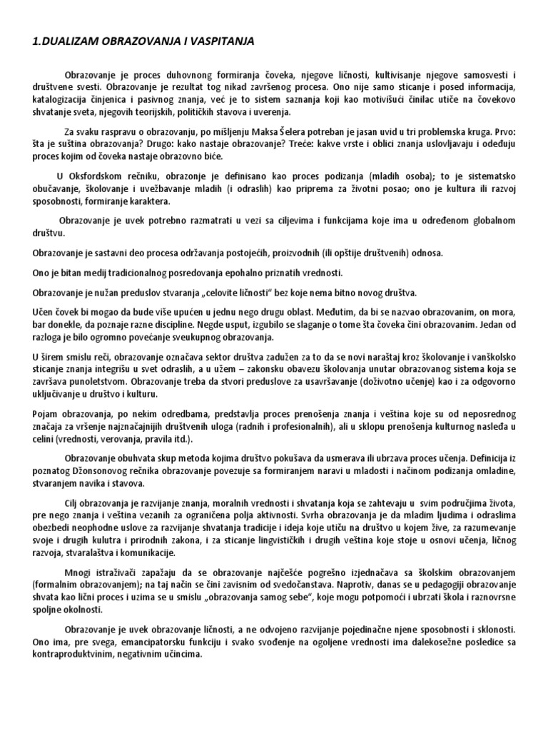 Sociologija Obrazovanja | PDF