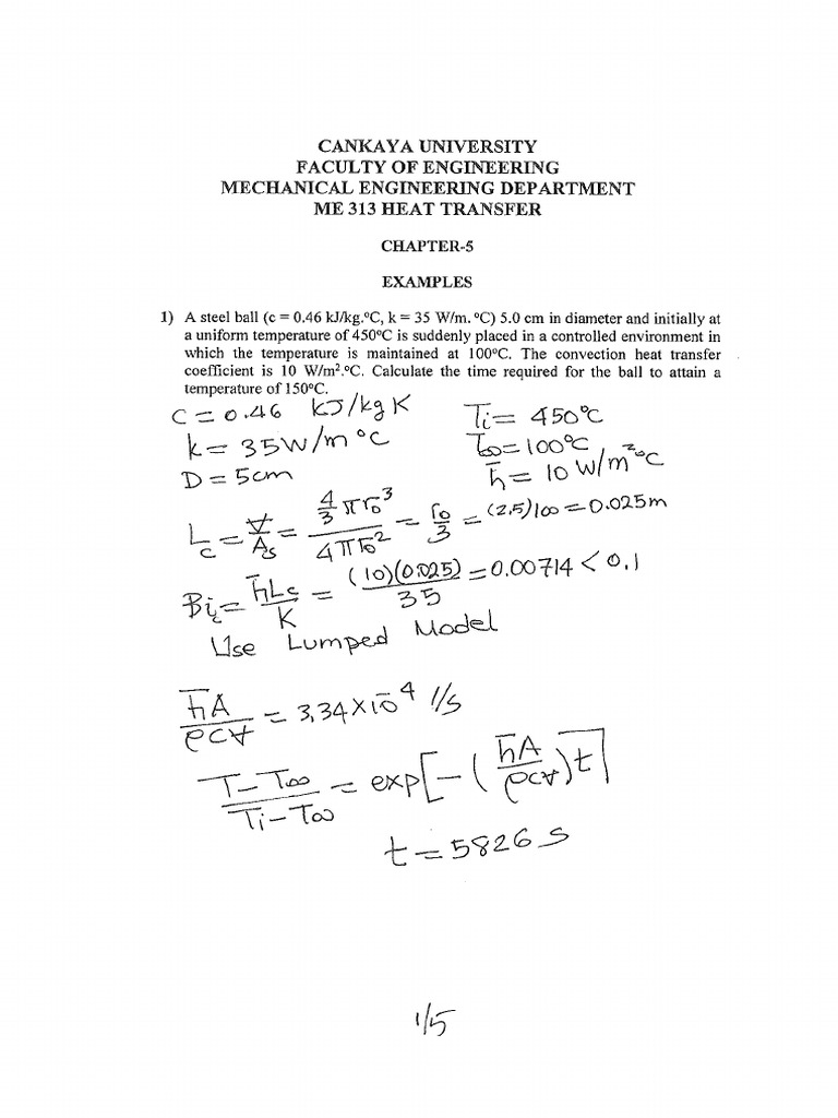 Me 313 CH 5 Example Solutions | PDF