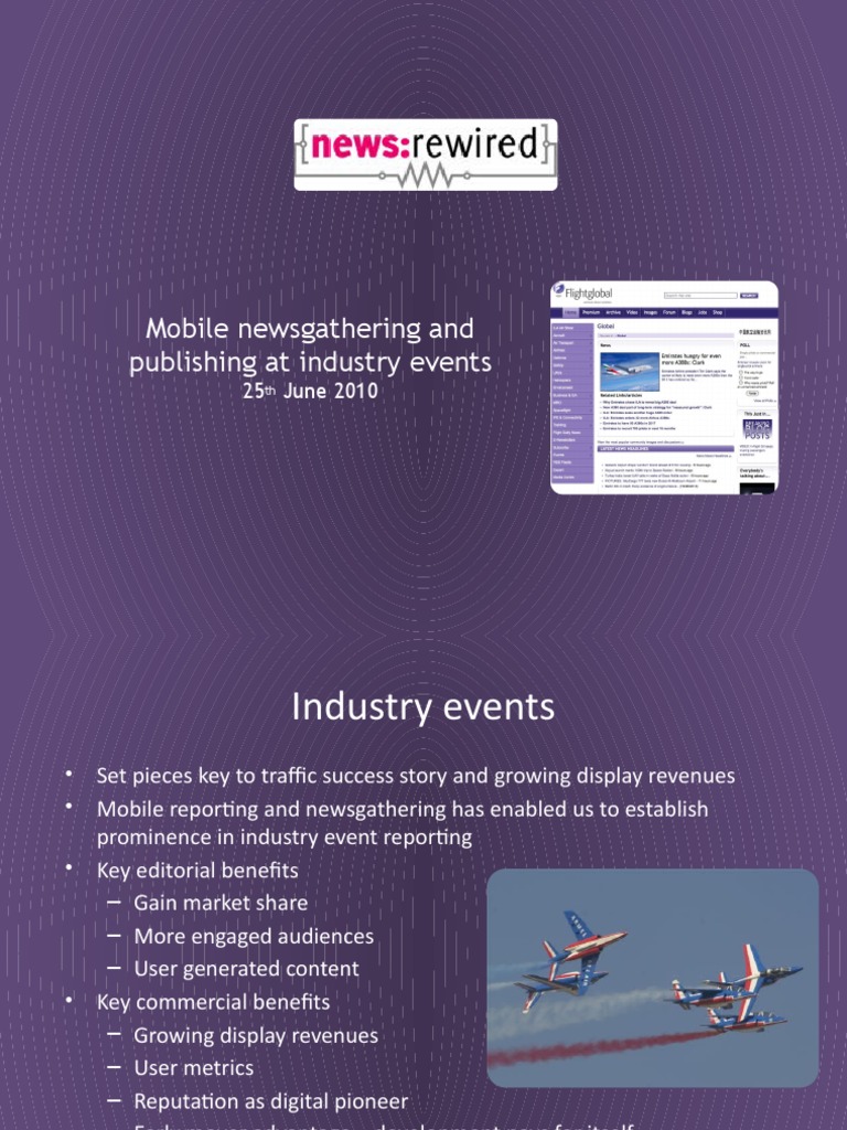 Flightglobal Mobile Reporting: News Rewired Presentation | PDF | Blog ...