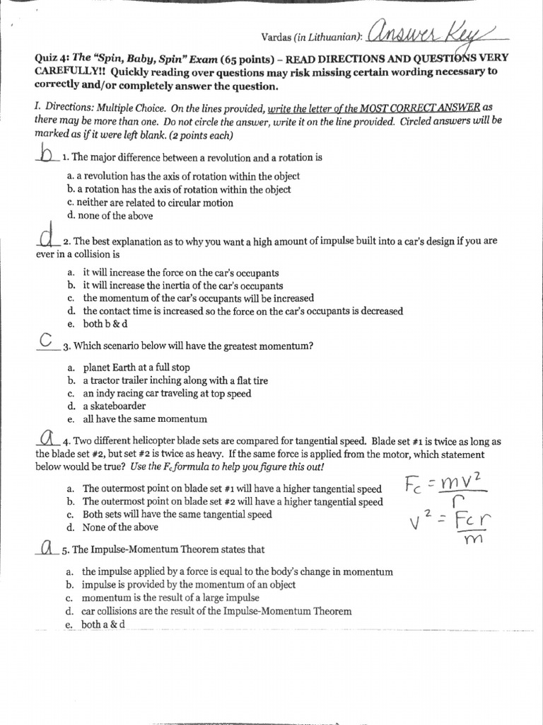 Exam 4 Answer Key | PDF