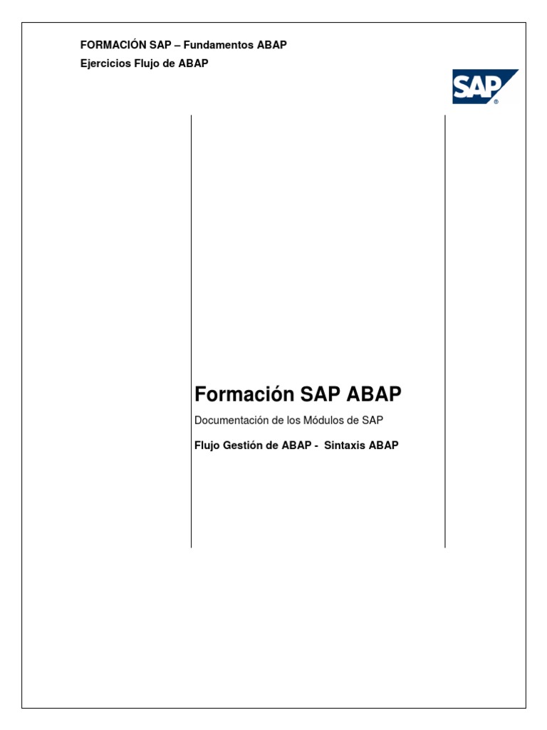 Curso Sap ABAP Sintaxis ABAP | PDF | Comillas | Tabla (base de datos)