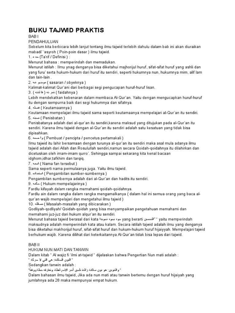 Buku Tajwid Praktis | PDF