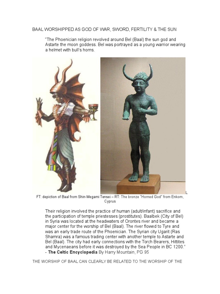 Baal Worshipped As God of War | PDF | Phoenicia | Religion And Belief