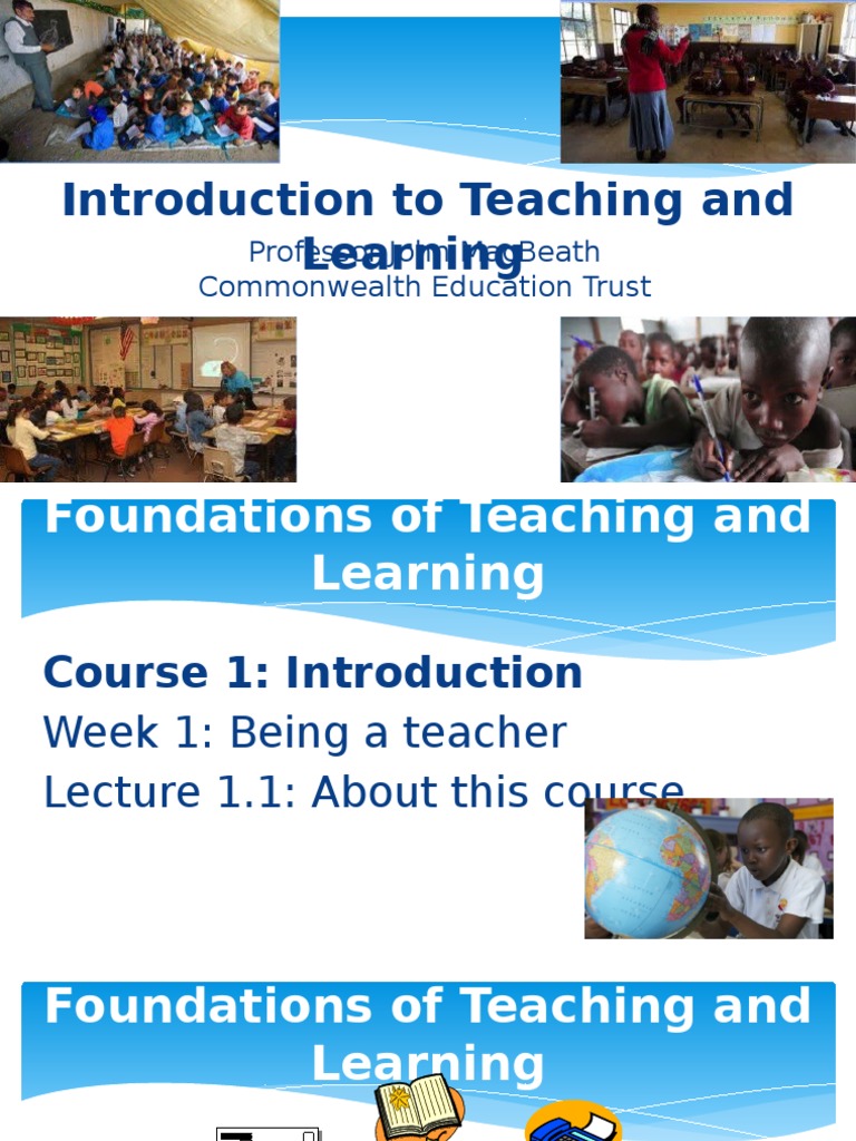 Introduction To Teaching and Learning: Professor John Macbeath ...