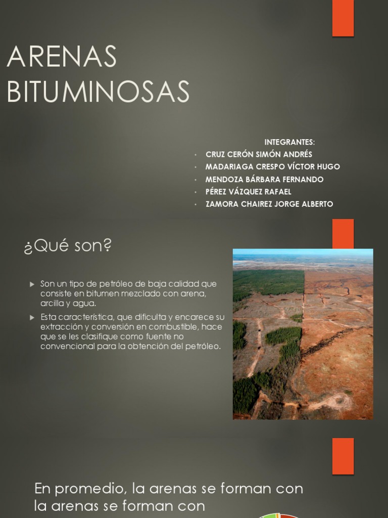 Arenas Bituminosas | PDF | Combustibles | Sustancias químicas