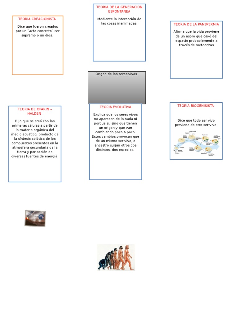 Mapa Mental de El Origen de La Vida | PDF