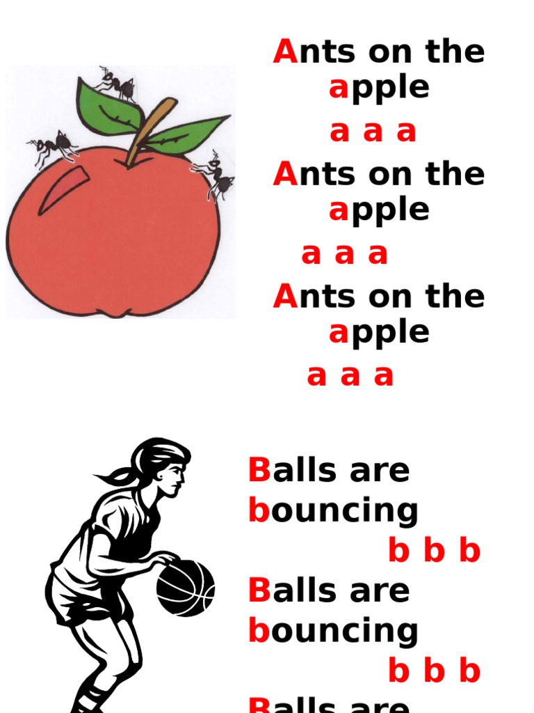 Ants on the Apple Phonics Song | PDF | Foreign Language Studies | Art
