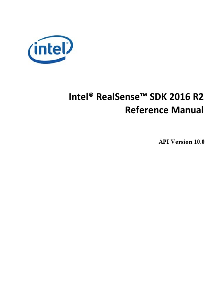 Intel® Realsense™ SDK 2016 R2 Reference Manual: Api Version 10.0 | PDF ...