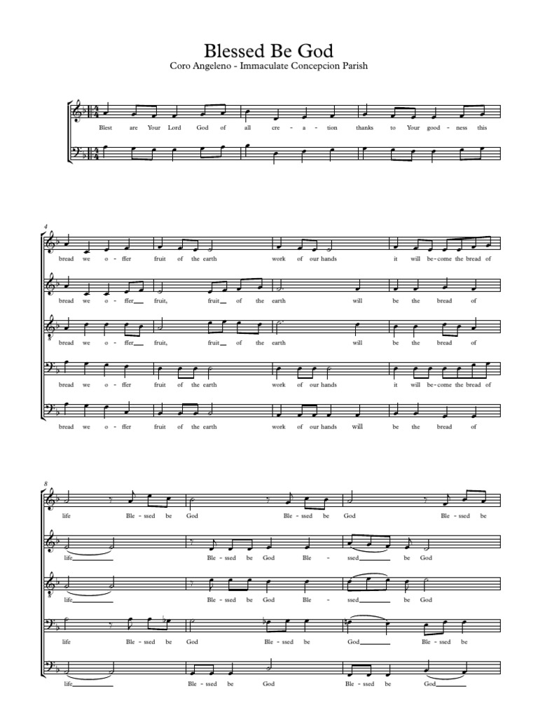 Blessed Be God - Full Score | PDF