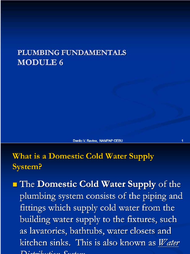 Module 6 - Plumbing Fundamentals