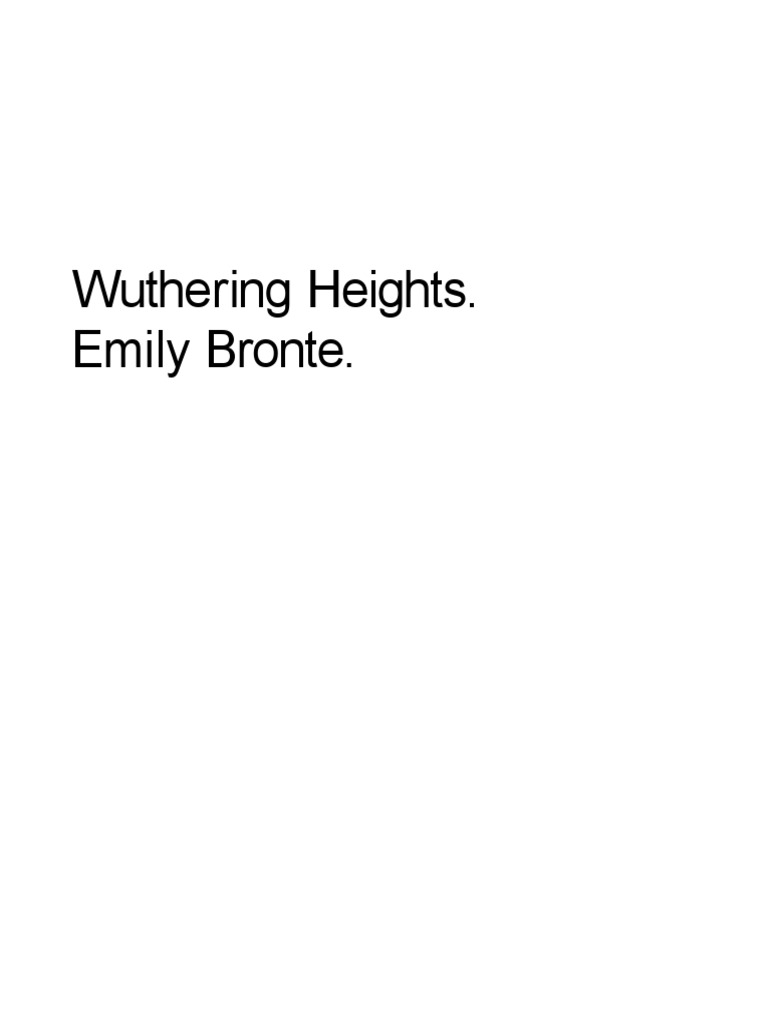 Brontee Emile - Wutheringheights | PDF | Emily Brontë | Charlotte Brontë
