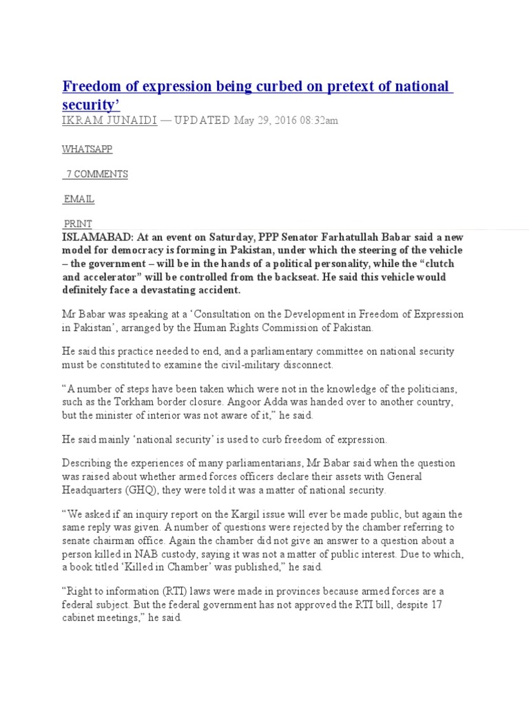 Freedom of Expression | PDF | First Amendment To The United States ...