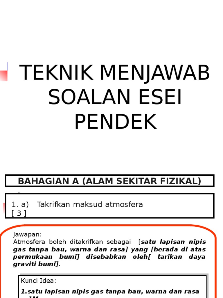 3-Strategi Menjawab Soalan Esei Pendek | PDF