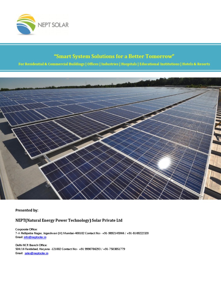 50 KW Solar - Project - by Nept Solar | PDF | Photovoltaic System ...