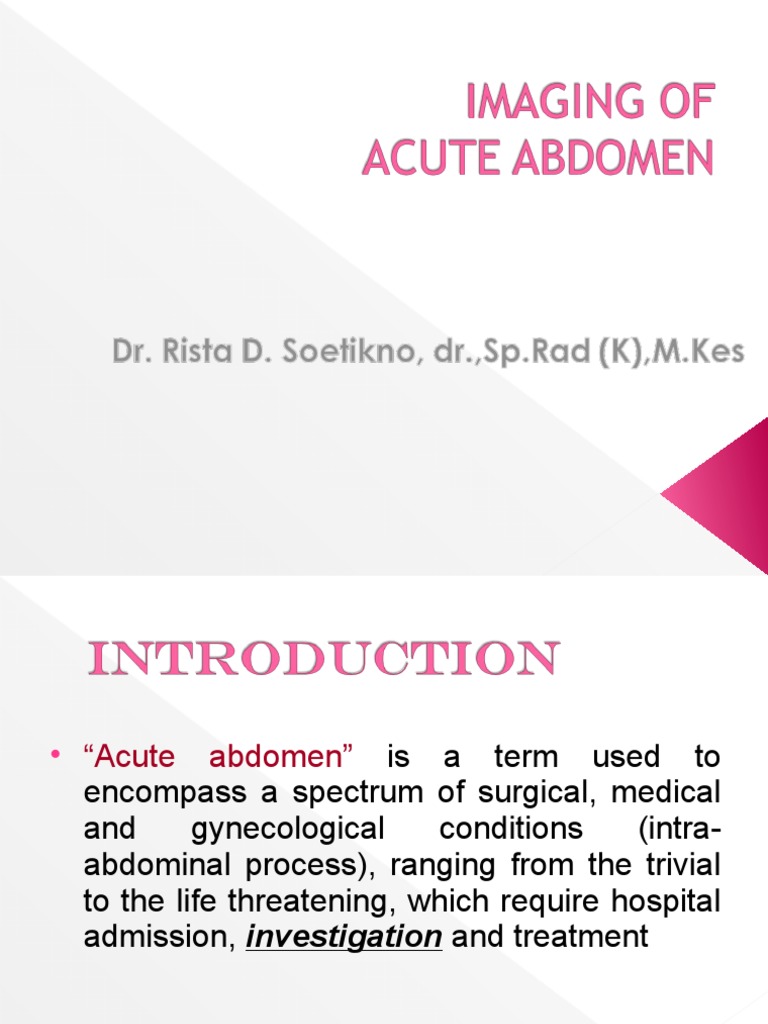 6 Imaging of Acute Abdomen | PDF | Digestive Diseases | Abdomen