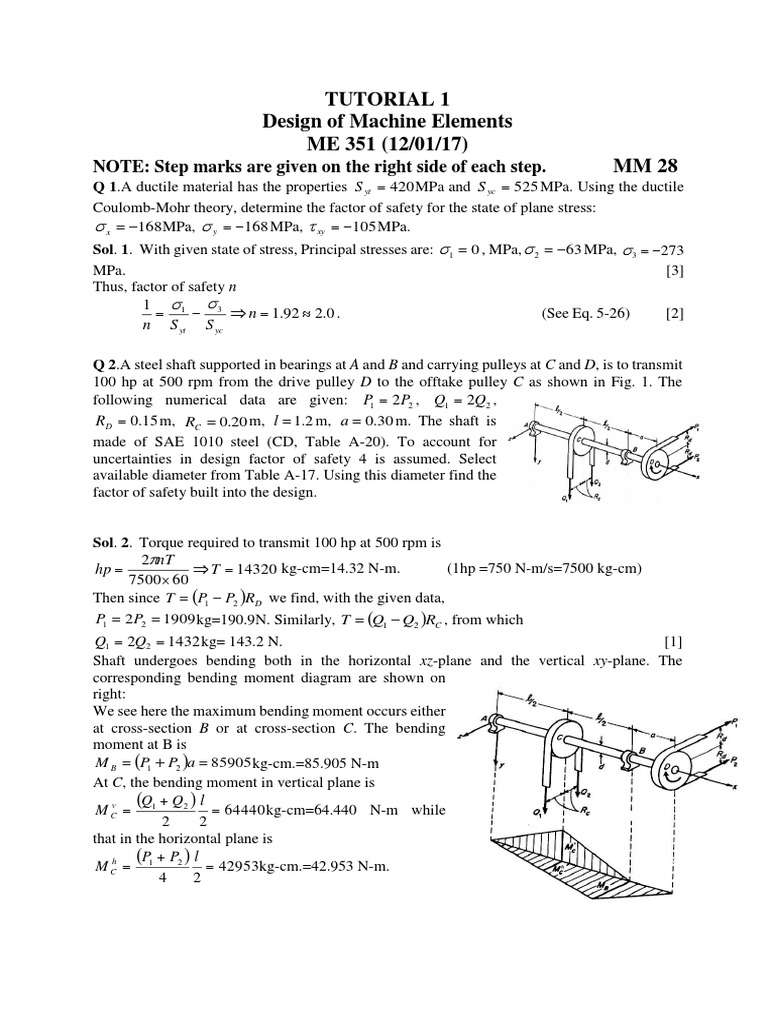 Solution Tutorial - 1 | PDF