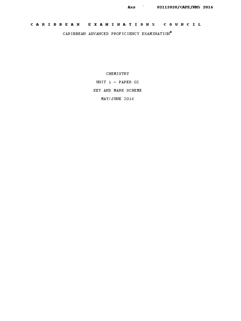 Caribbean Advanced Proficiency Examination | PDF