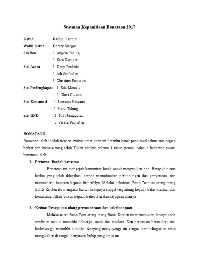 Bonataon | PDF | Agama & Spiritualitas | Gaya Hidup