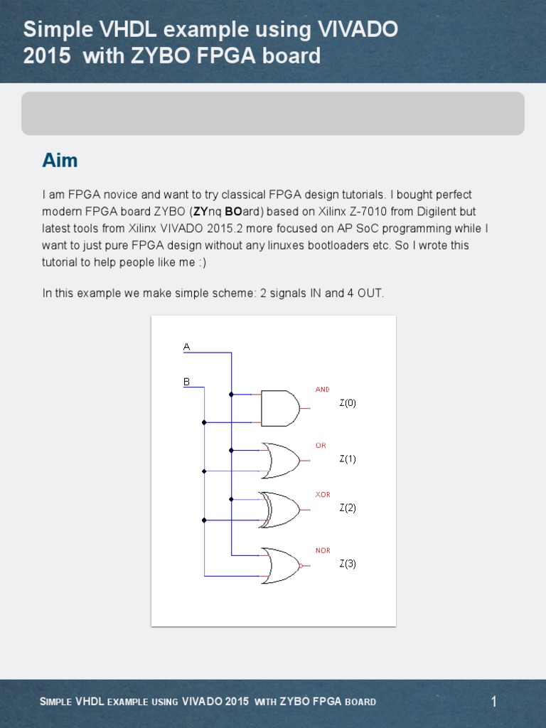 Vhdlzybo 1 | PDF | Vhdl | Field Programmable Gate Array