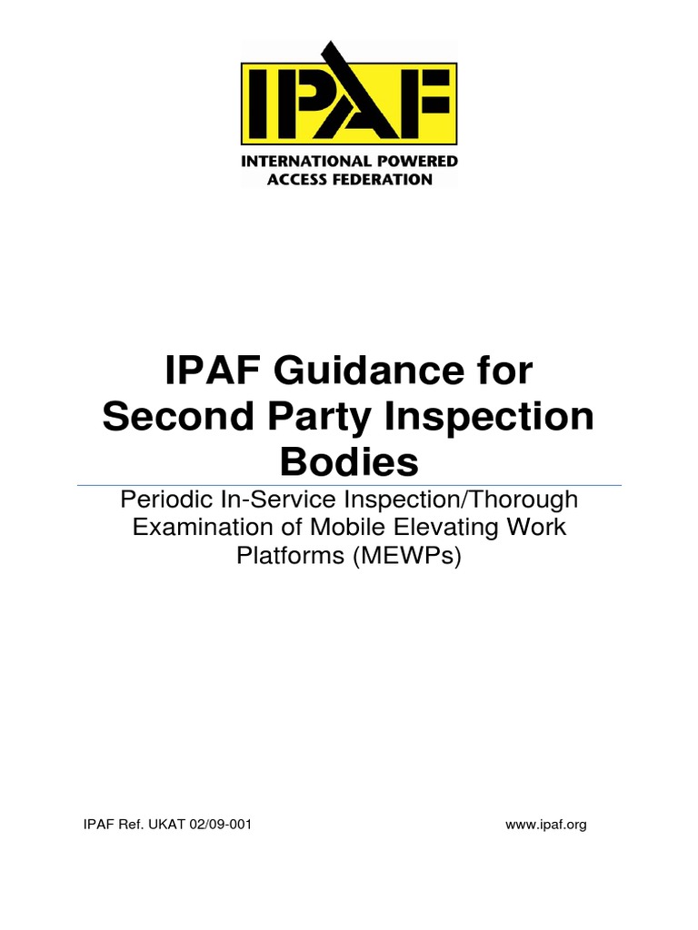 IPAF Guidance For Second Party Inspection Bodies | PDF | Safety | Test ...